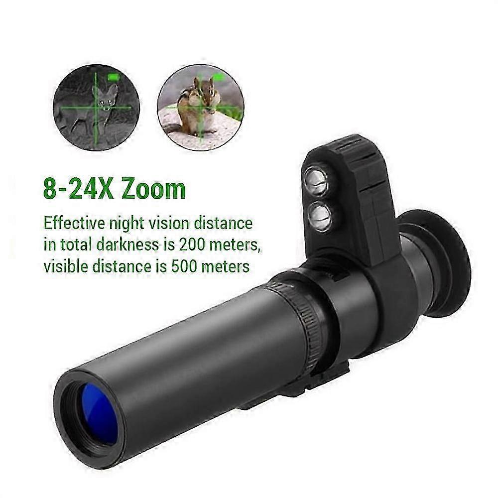 25-26 Cross Cursor Digital 8-24X Night Vision Monocular 850nm Infrared ...