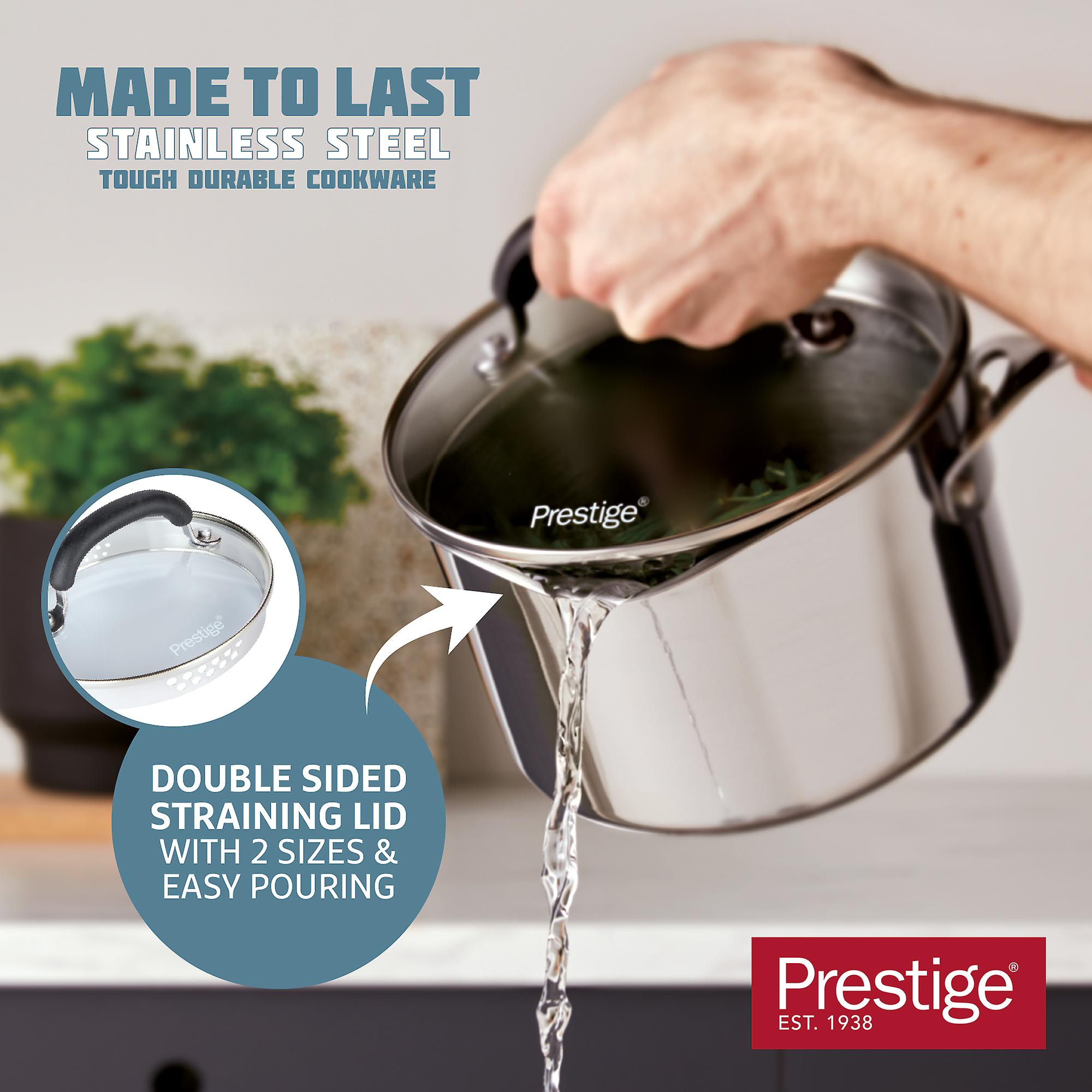 Prestige Made to Last Cookware Set with Soft Grip Silicone Handles ...