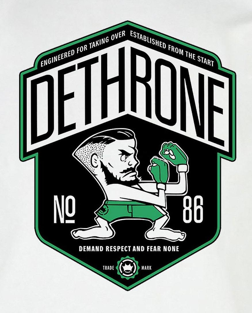 Conor Mcgregor T-Shrt Blanc Dethrone Logo T Shirt | Fruugo UK
