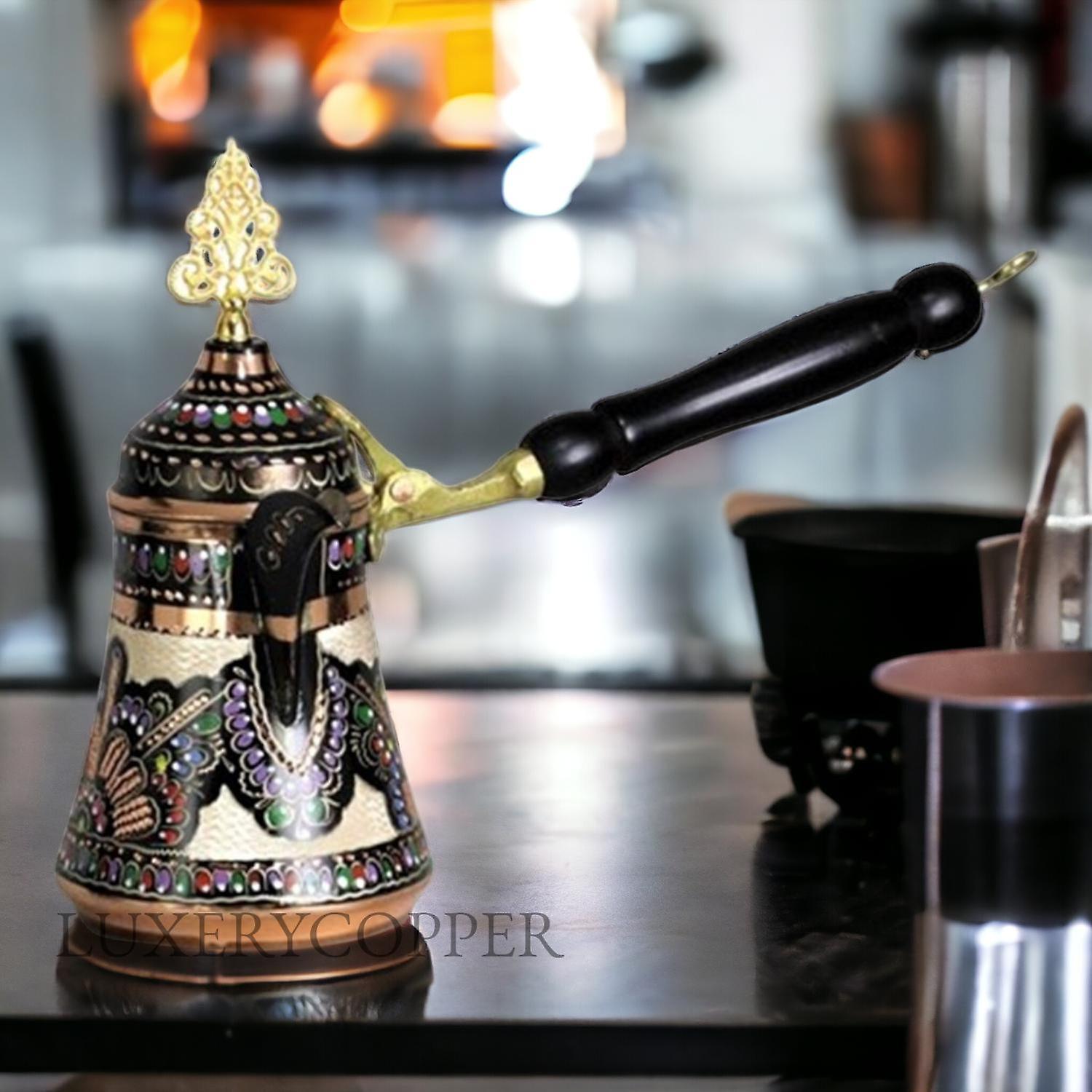 Rose Flower Mirra Copper Coffee Pot 300 - 650 Ml | Fruugo UK