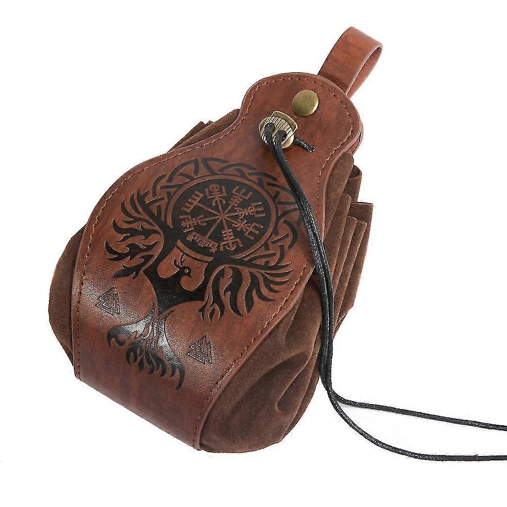 Pu Leather Drawstring Dnd-dice Bag, Rpg-dice Pouch Bag, Foldable Tray ...