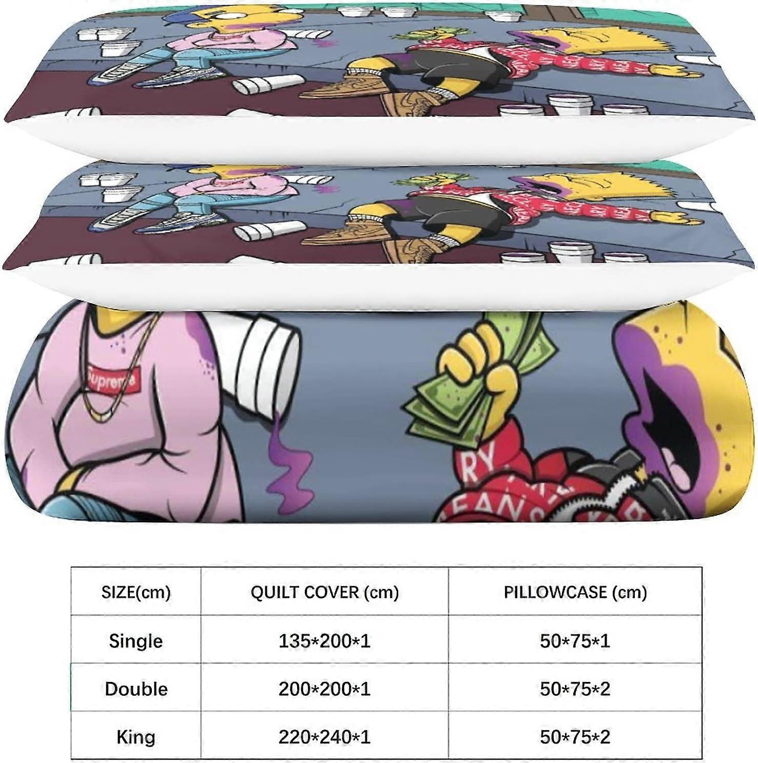The_Simpsons Bedding Set in Pieces with Duvet Cover and Pillowcase ...