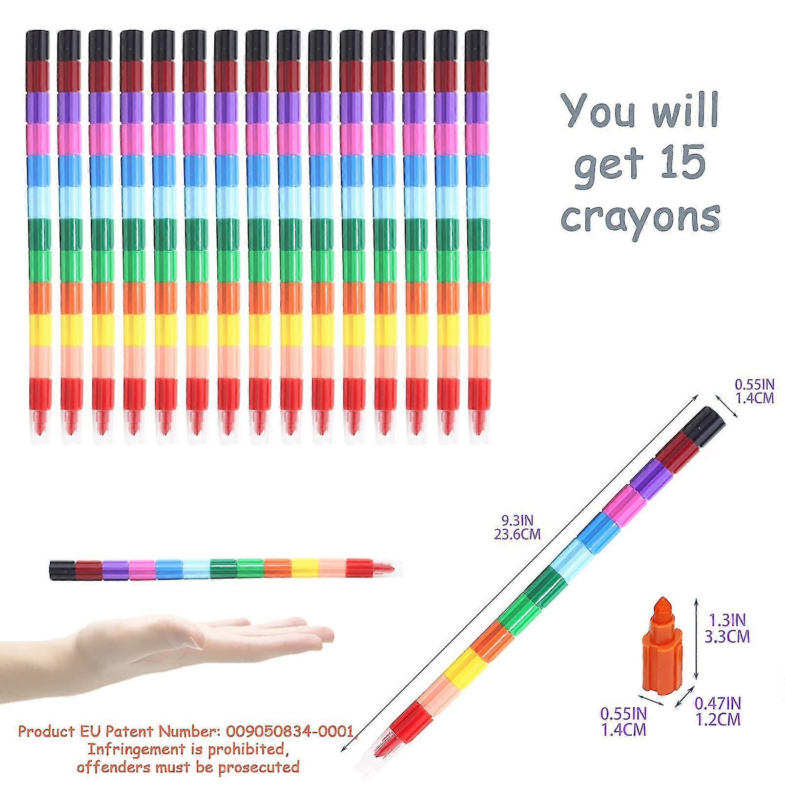 Coloring Pencils, Stackable Kids Coloring Pencils Perfect for Kids ...