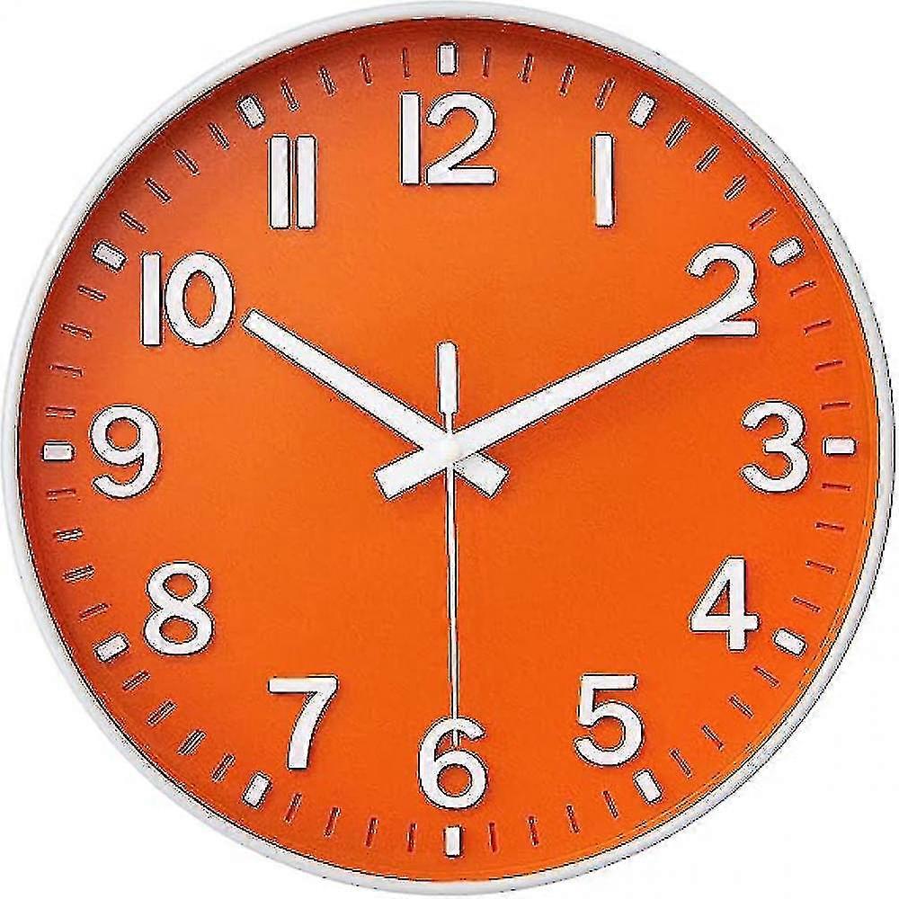 Wall Clocks 12 Inch Silent Non Ticking Modern Wall Clock For Living ...