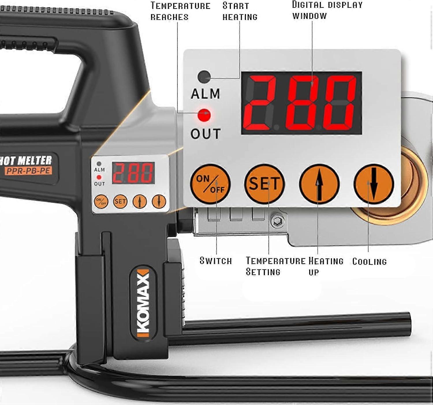 Water Pipe Hot Melt Machine 100-320 Temperature Adjustable, Handheld Socket Fusion Welder ...