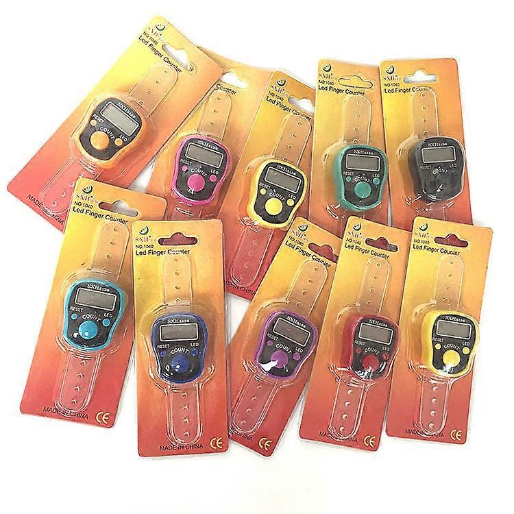 5 Pack Electronic Finger Ring Counter LED Luminous Handheld Tally ...