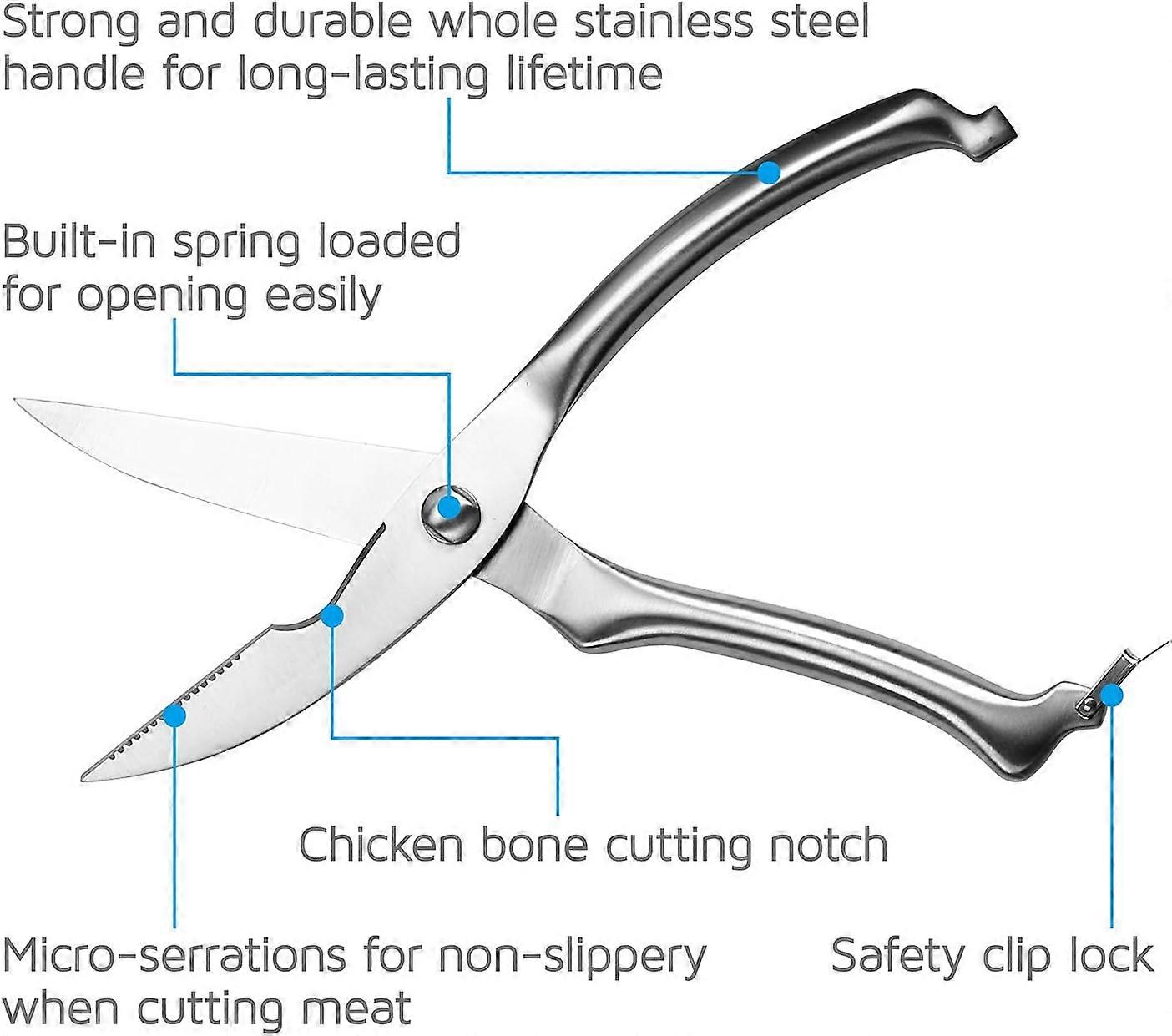 Heavy Poultry Shears Utility Ultra Sharp Kitchen Scissors From for Meat ...
