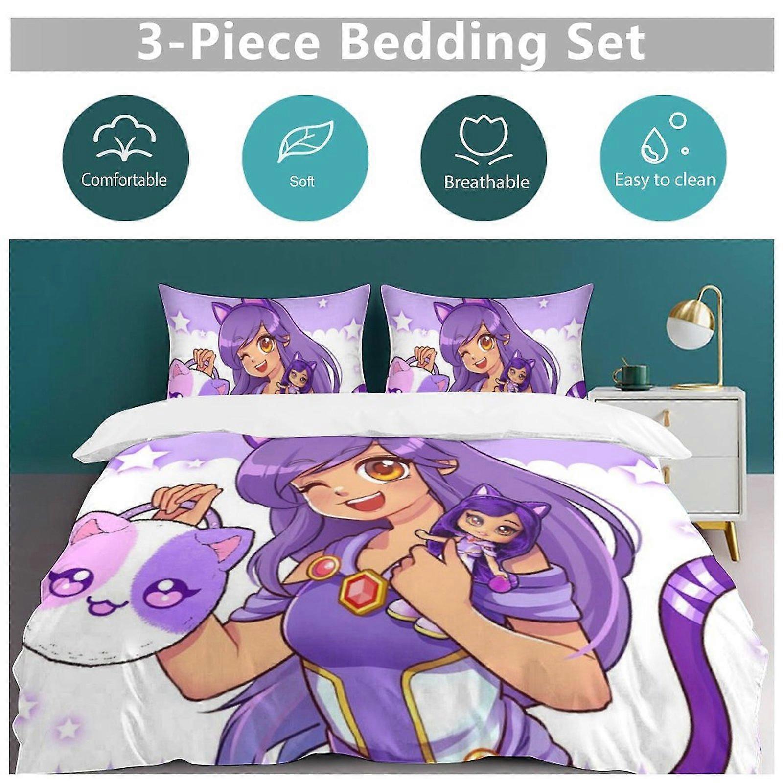 Bedding set XU616 Aphmau Down Duvet Cover Lightweight 3-piece Set, 1 ...