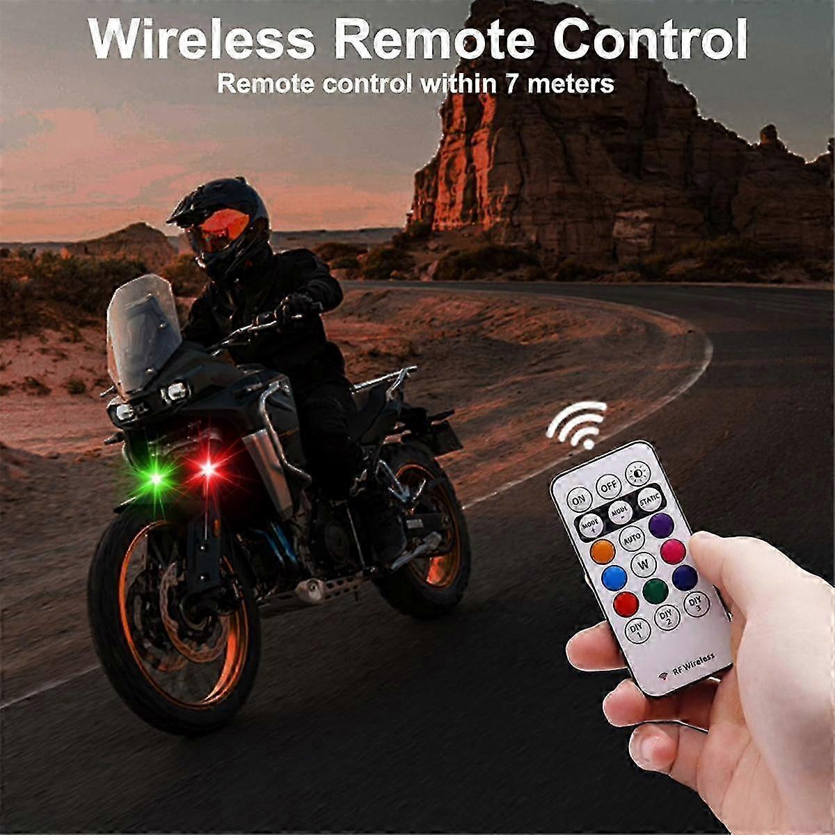 4PCS Wireless LED Strobe Lights with Remote Control, 8 Colors USB ...