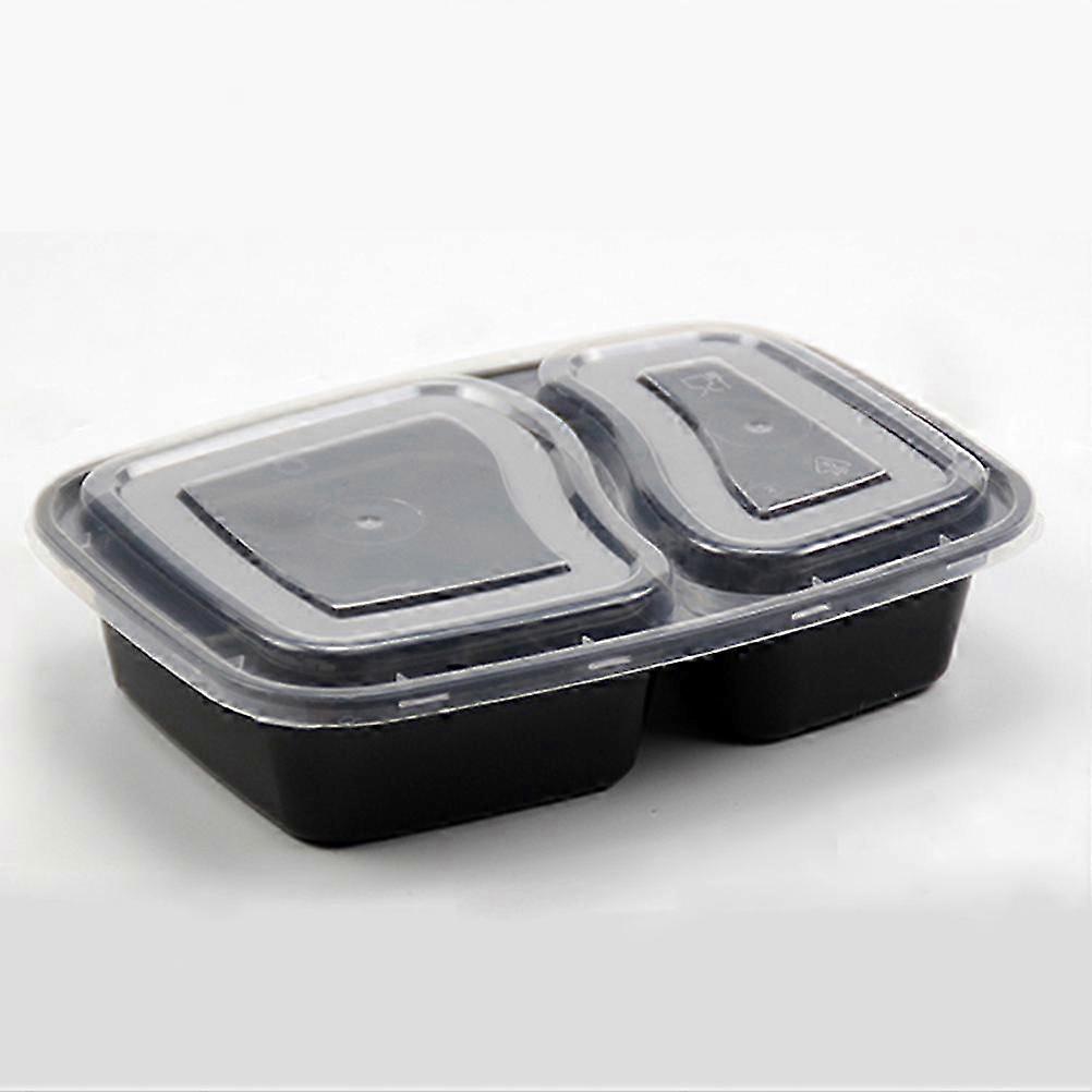 20pcs 1000ml Disposable Meal Prep Containers 2-compartment Food Storage ...