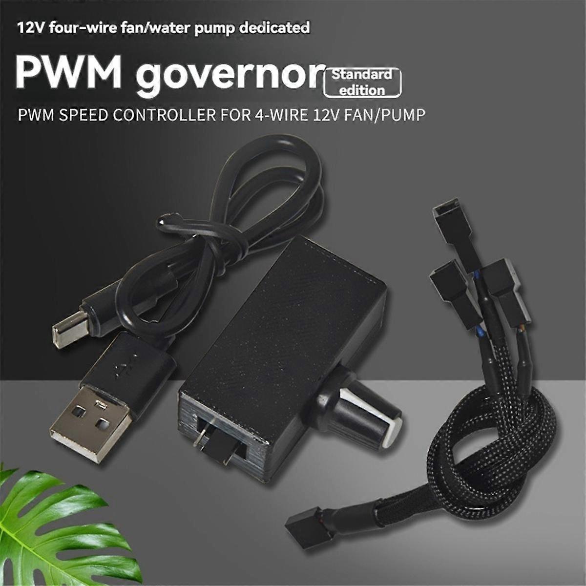 PWM Speed Controller 12V 4Pin PWM Fan Governor USB TYPEC Power Supply ...