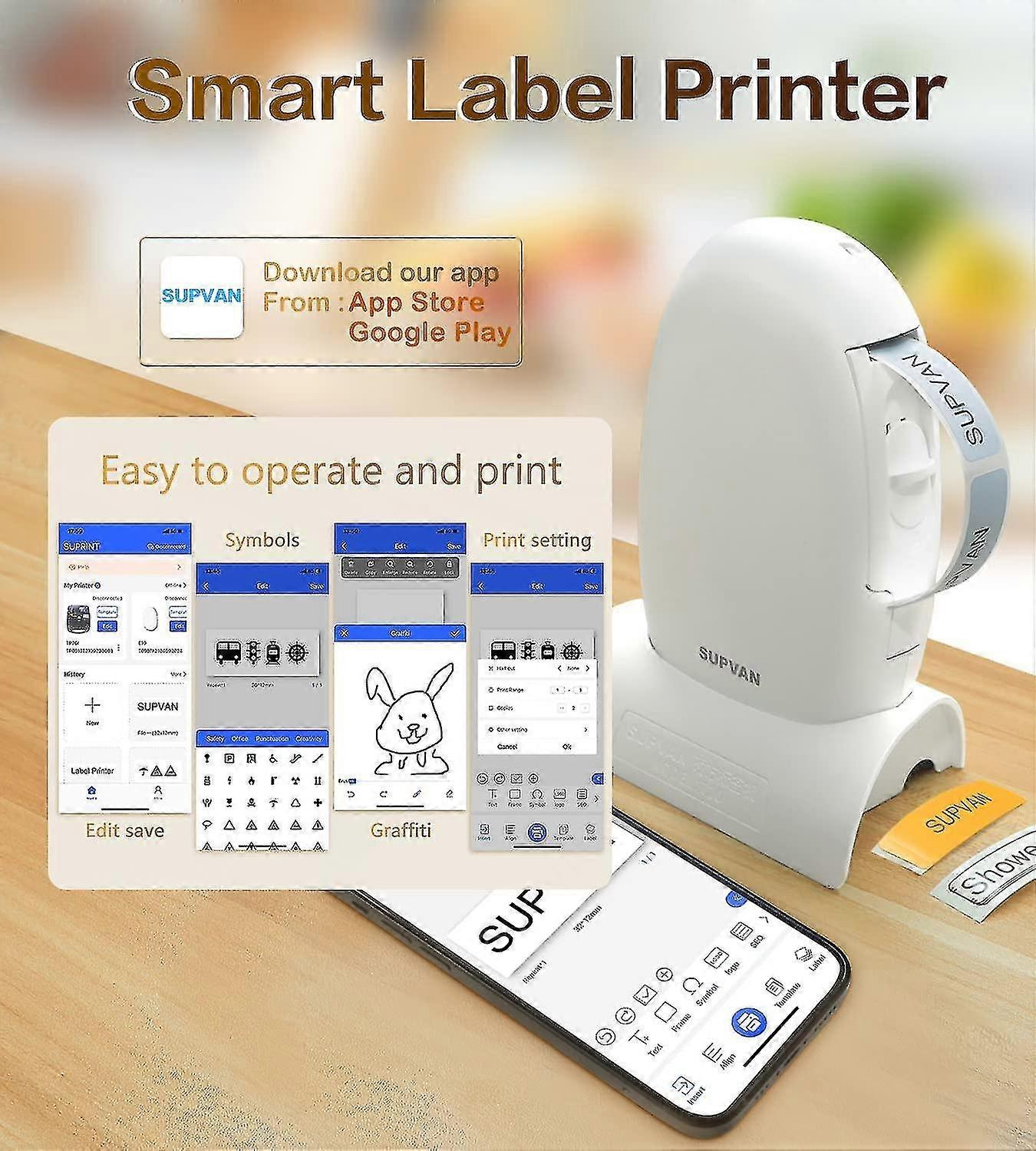 E10 Thermal Label Maker Machine Poręczna termiczna inteligentna ...