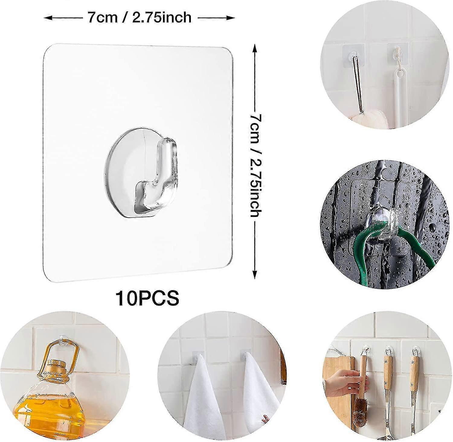 Magic Hooks, Transparent Self-adhesive , Removable Without Nails Heavy ...