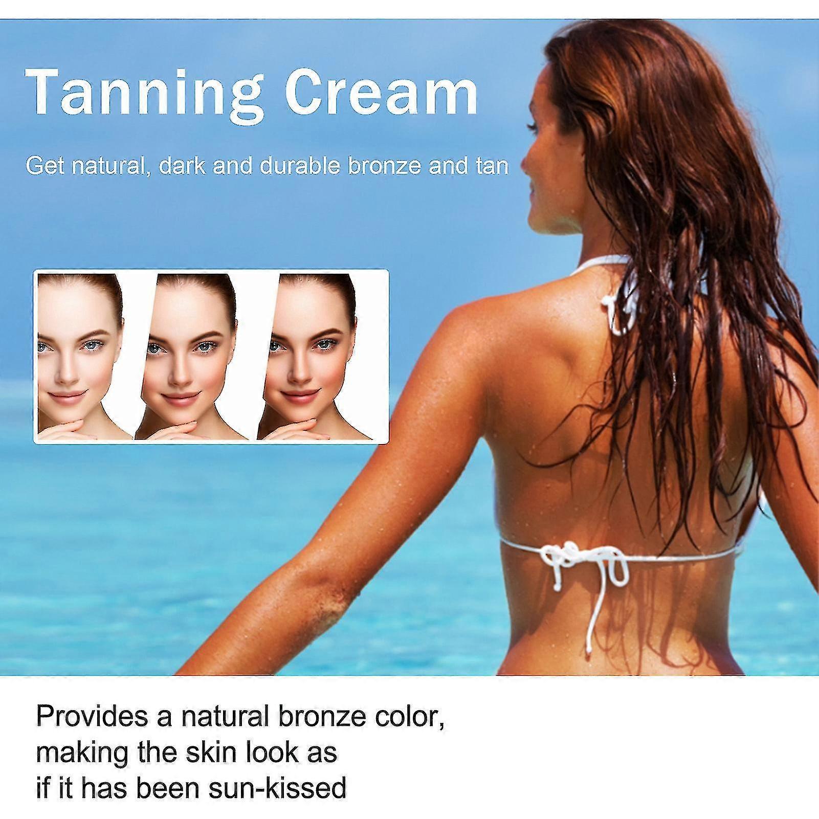 Intensive Tanning Gel, Moisturizing Self-tanning Gel Natural Tanning Accelerator Cream Gel For ...