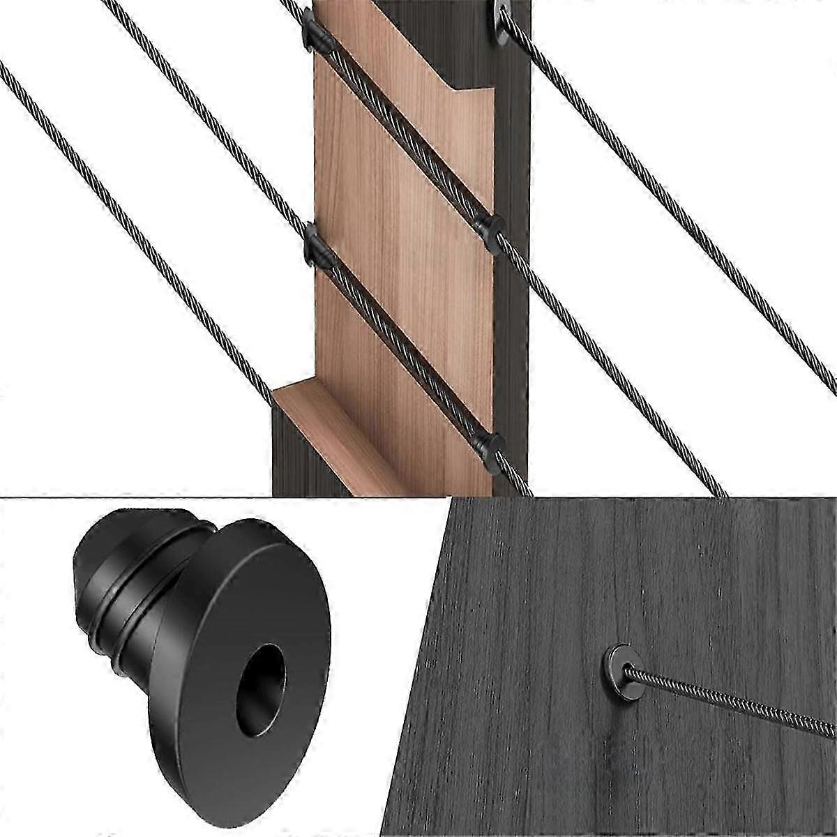 50pcs Cable Railing Rubber Grommets, 45 Degree Angle Bevel Protectors ...