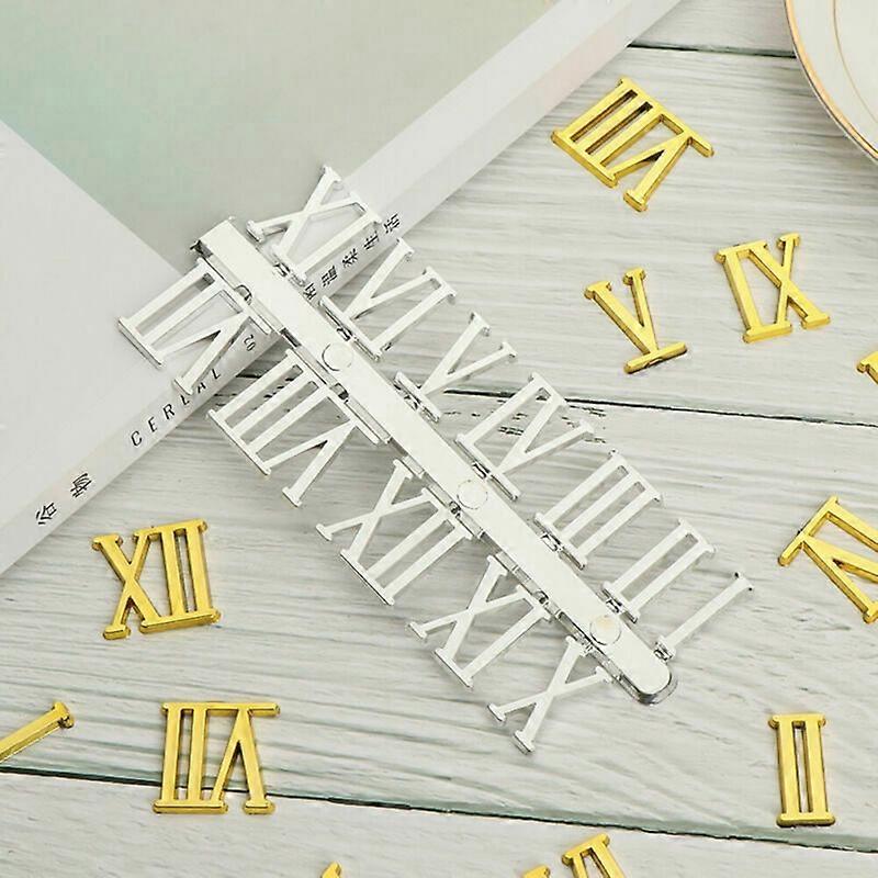 12Pcs/Set Quartz Clock Numeral Classic Glossy Plastic Roman Number ...