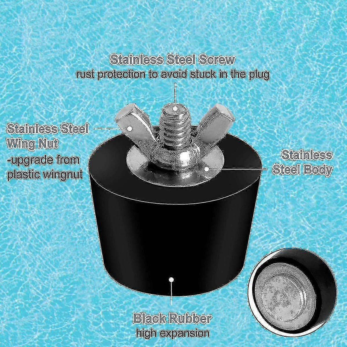 6 Pack 3 Size Pool Winterizing Plug For Swimming Pool Holes,expansion ...