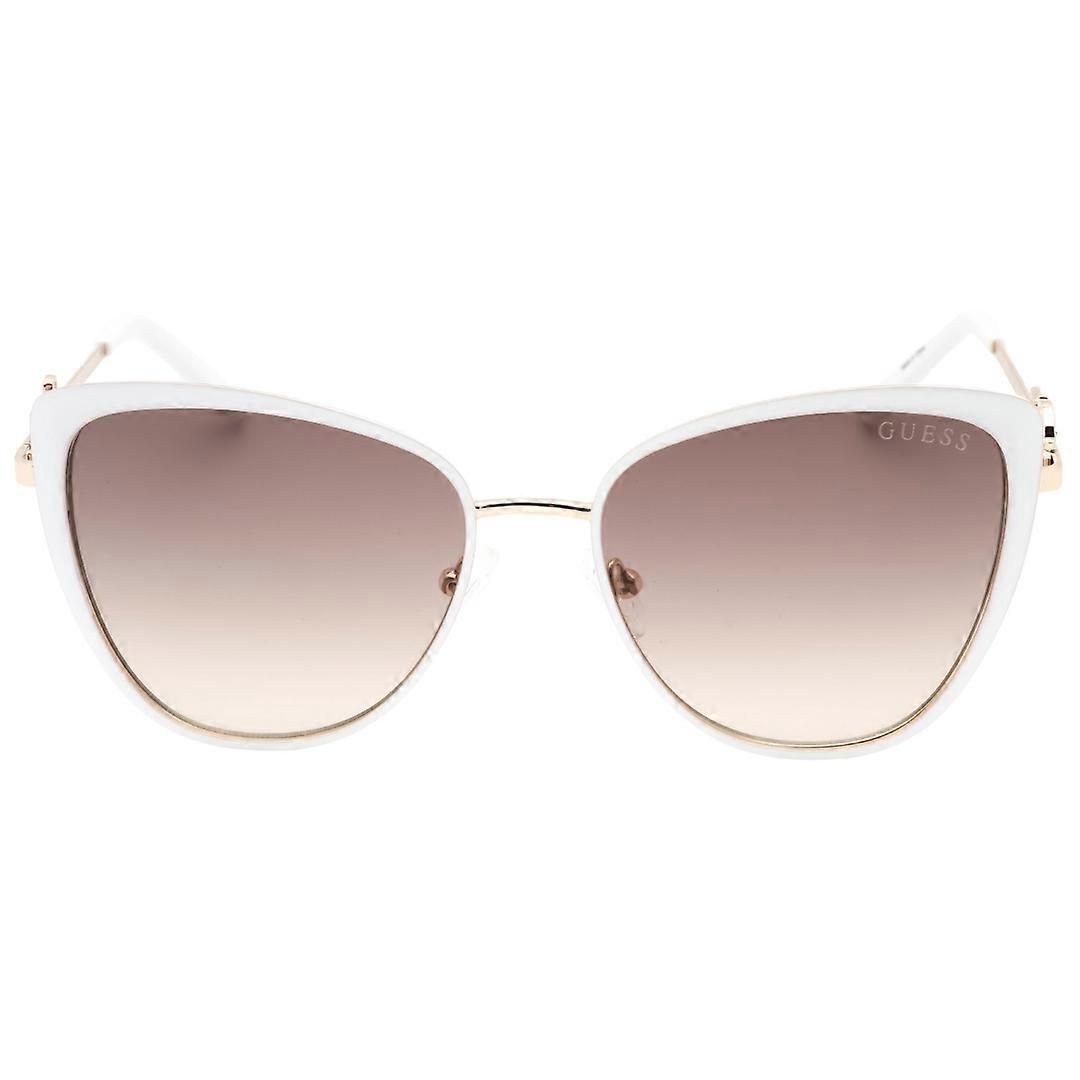 Guess White Outlined Frame Rose Gold Sunglasses | Fruugo UK