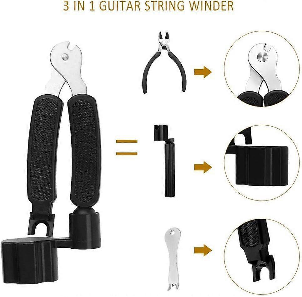Guitar String Winder, 2pcs 3 in 1 Guitar String Winder Cutter and ...