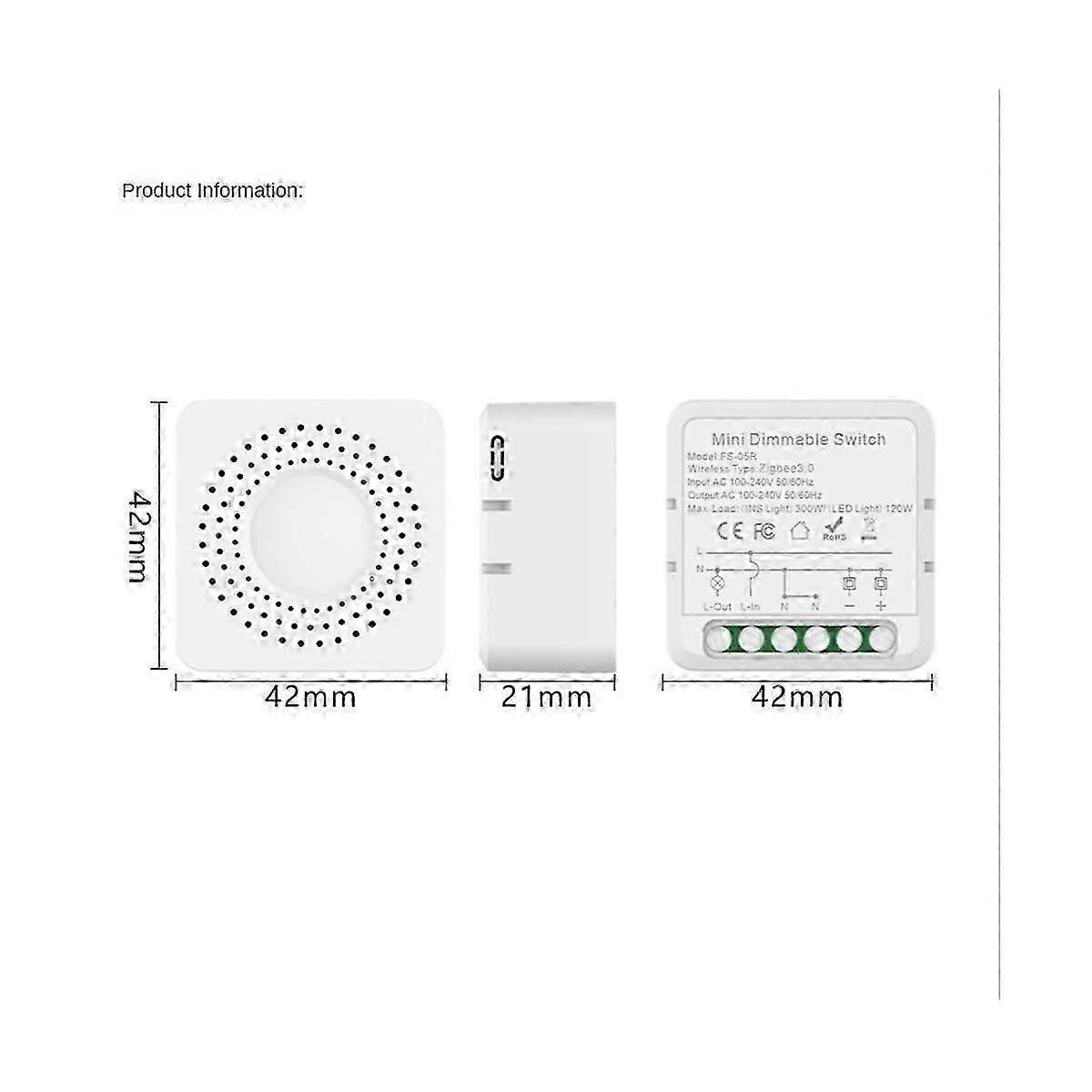 Tuya WiFi Smart Dimmers Switch Module Supports 2 Way Control LED Lights ...
