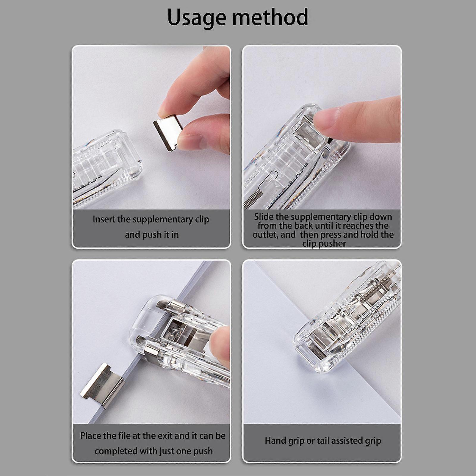 Paper Clamp Dispenser Handheld Paper Clip Clamp Dispenser 40 Sheets ...