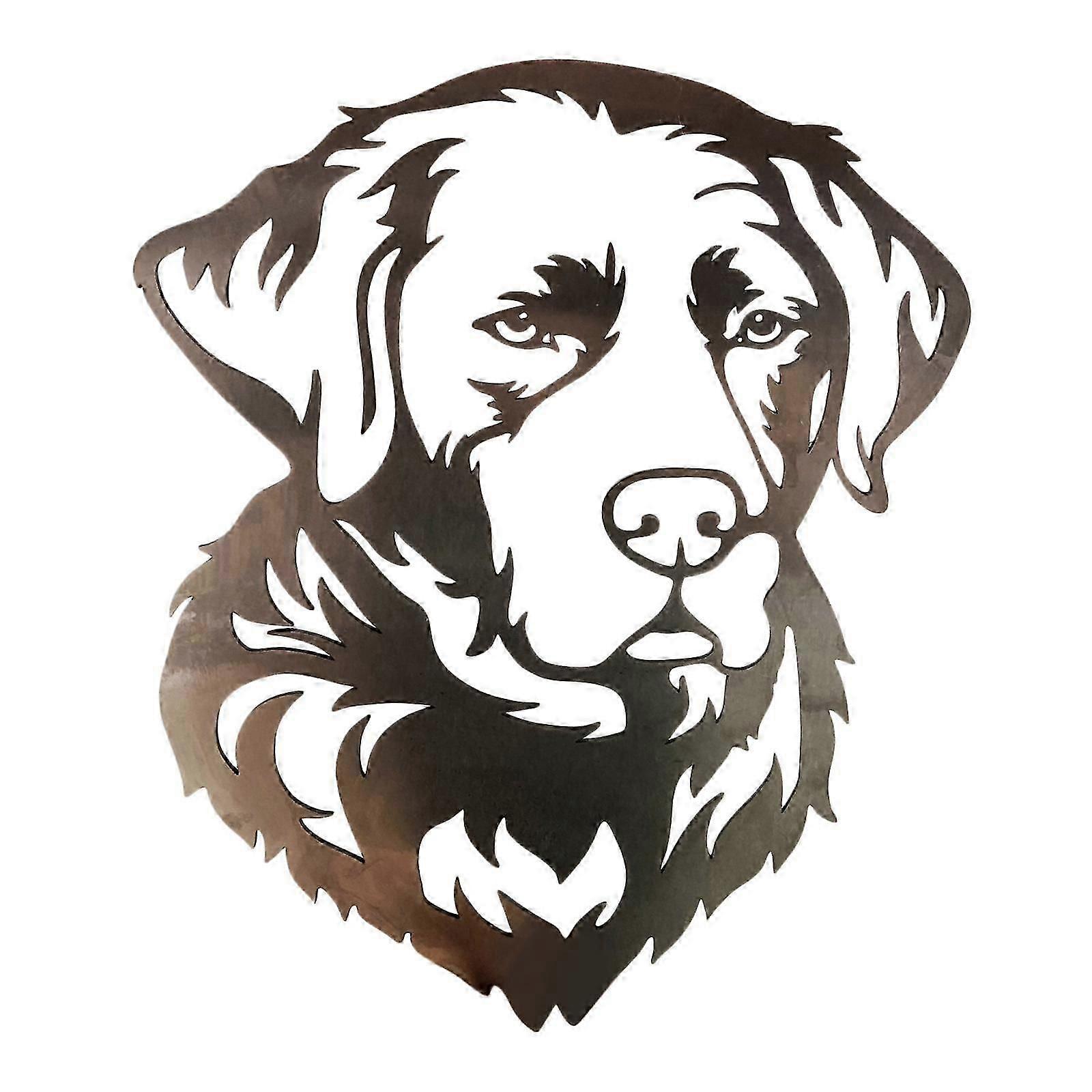 Silhouette Garden Labrador Shape Decor Ornament for Fence House ...