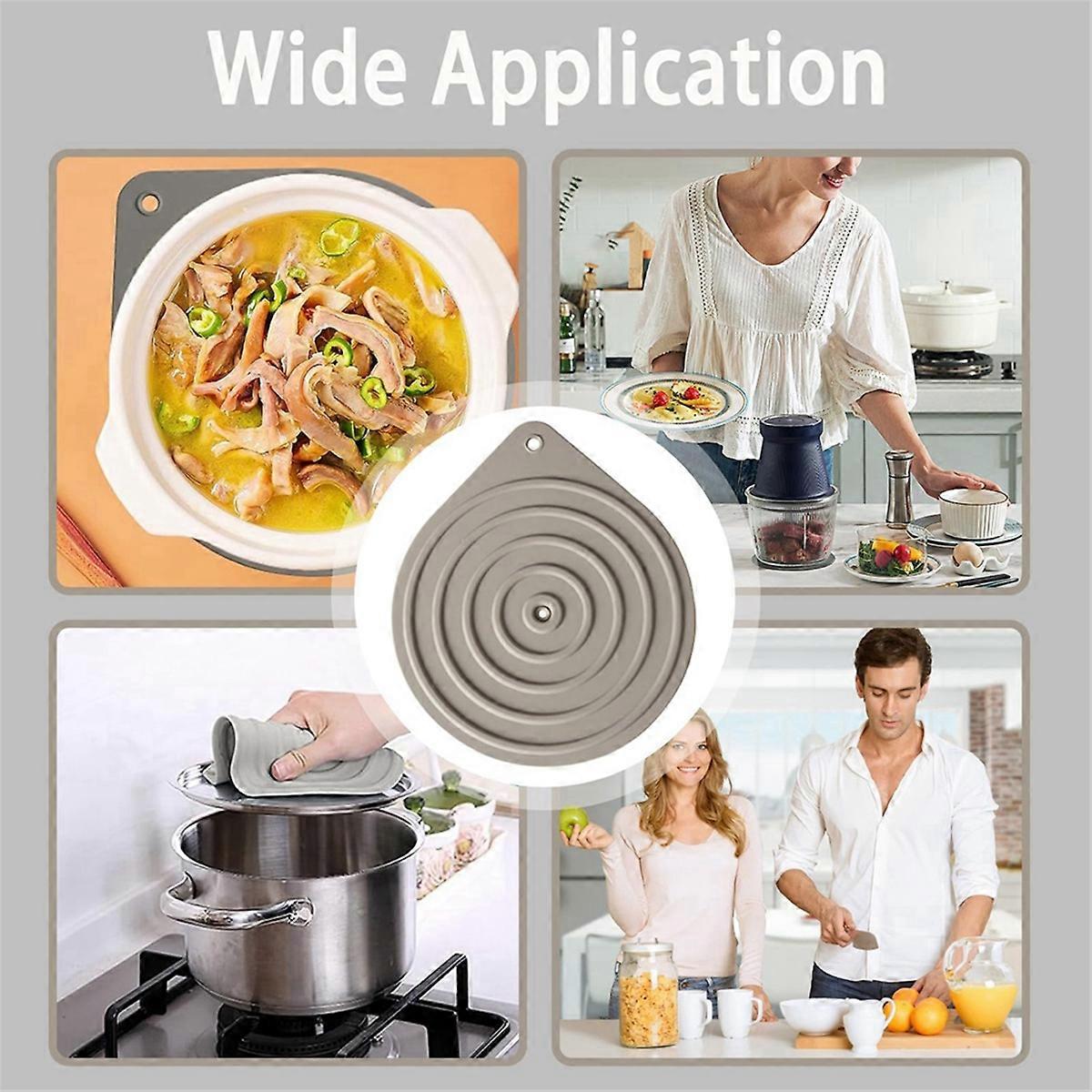 5 Pcs Silicone Microwave Plate Warmers, Non-Slip Food Warming Mats for ...