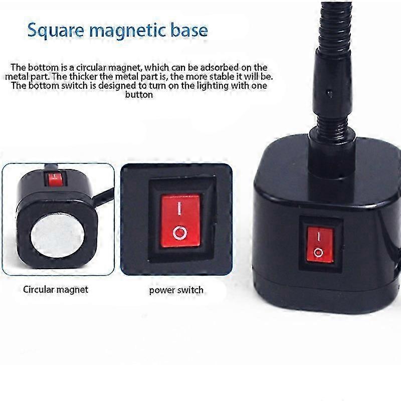 LED Work Light Magnetic Base Flexible Gooseneck Lamp 220V 5W for Lathe ...