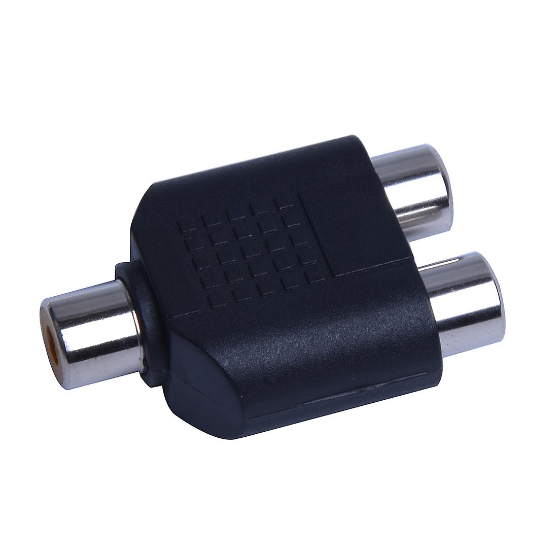 2 Pcs Rca Av Splitter Y Adapter 1 Female 2 Female, Black | Fruugo UK