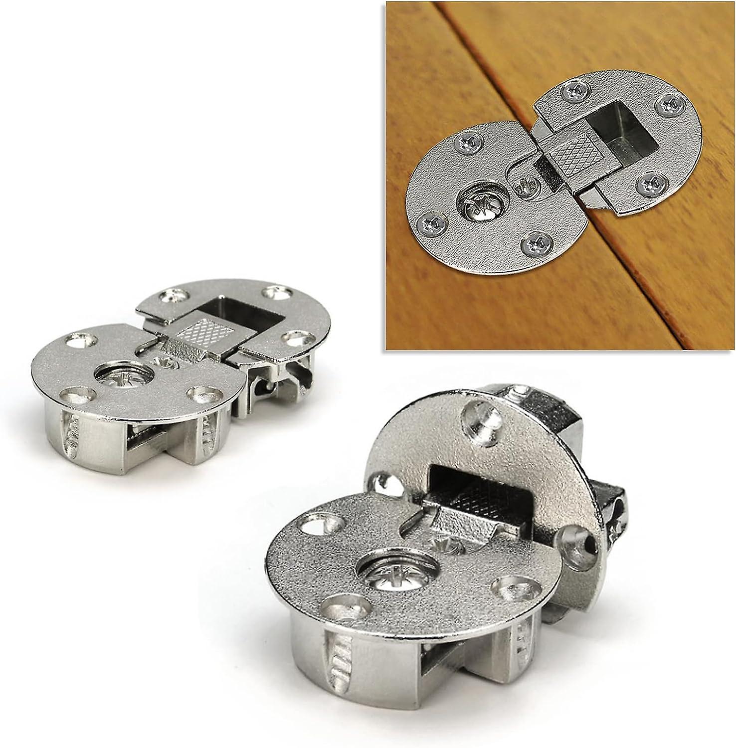 Recessed Flap Hinge (1Pair Pack) Adjustable Hidden Flat Hinges Downward ...