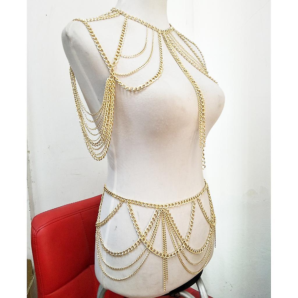 Womens Harness Body Belly Waist Chain Necklace Beach Bikini Jewelry ...