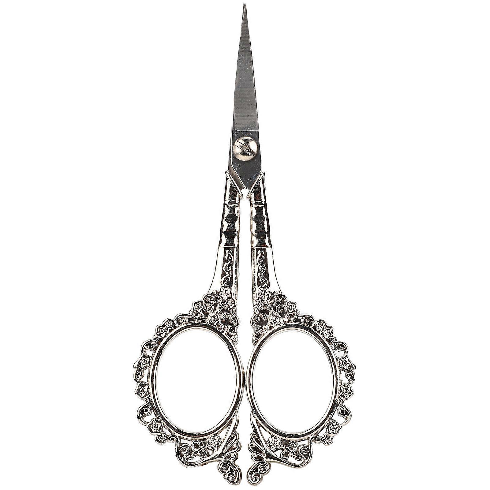 Vintage Embroidery Scissors Set Wooden Stainless Steel Sewing Box ...