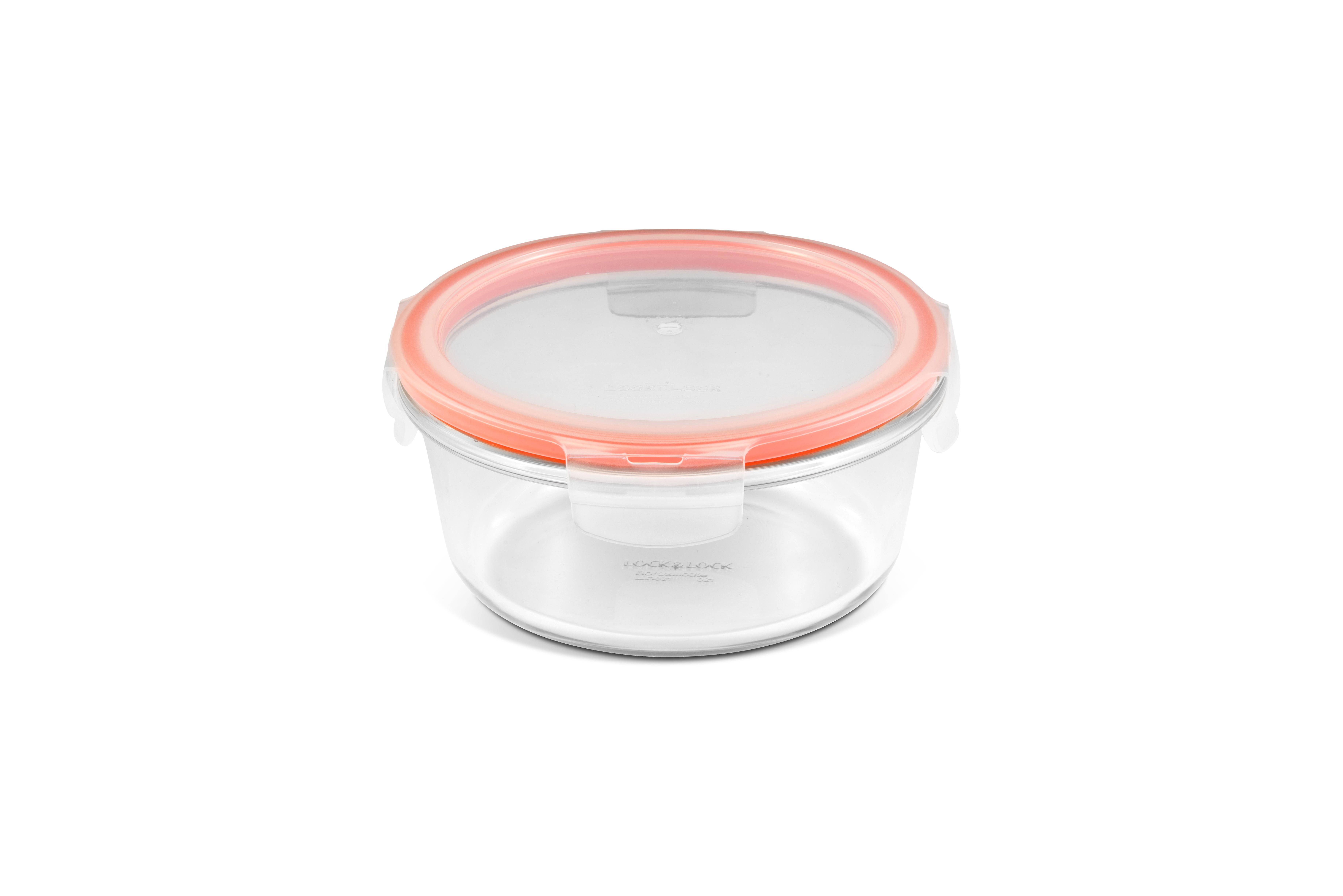 LocknLock Ovenglass Food Container Reusable Round Kitchen Storage Box ...