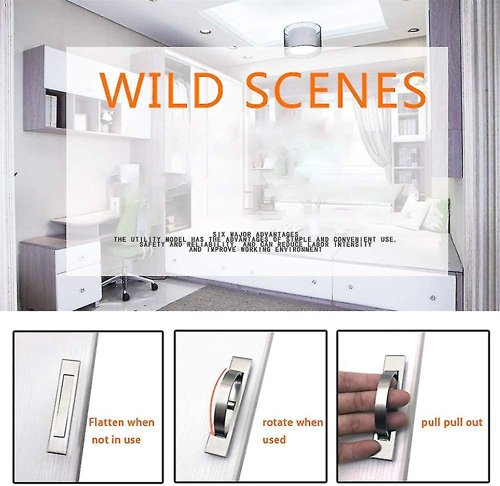 Tatami Recessed Door Handle Convenient Zinc Alloy Hidden Handles ...