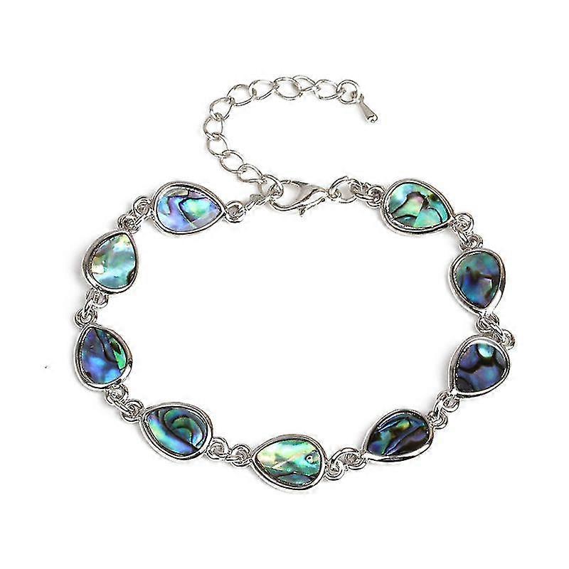 Natural Abalone Shell Bracelet for Women and Man, Adjustable Link ...