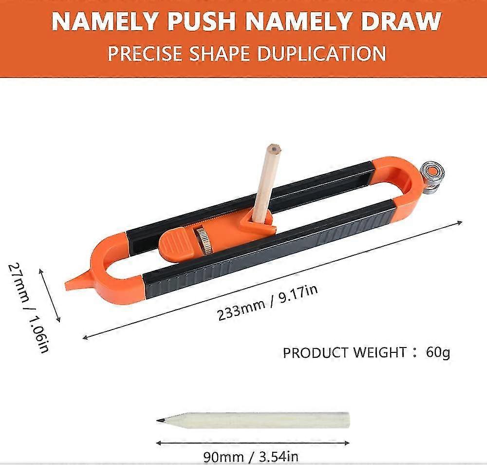 Contour Gauge With Interlock Profile Tool Woodworking Measuring Ruler ...