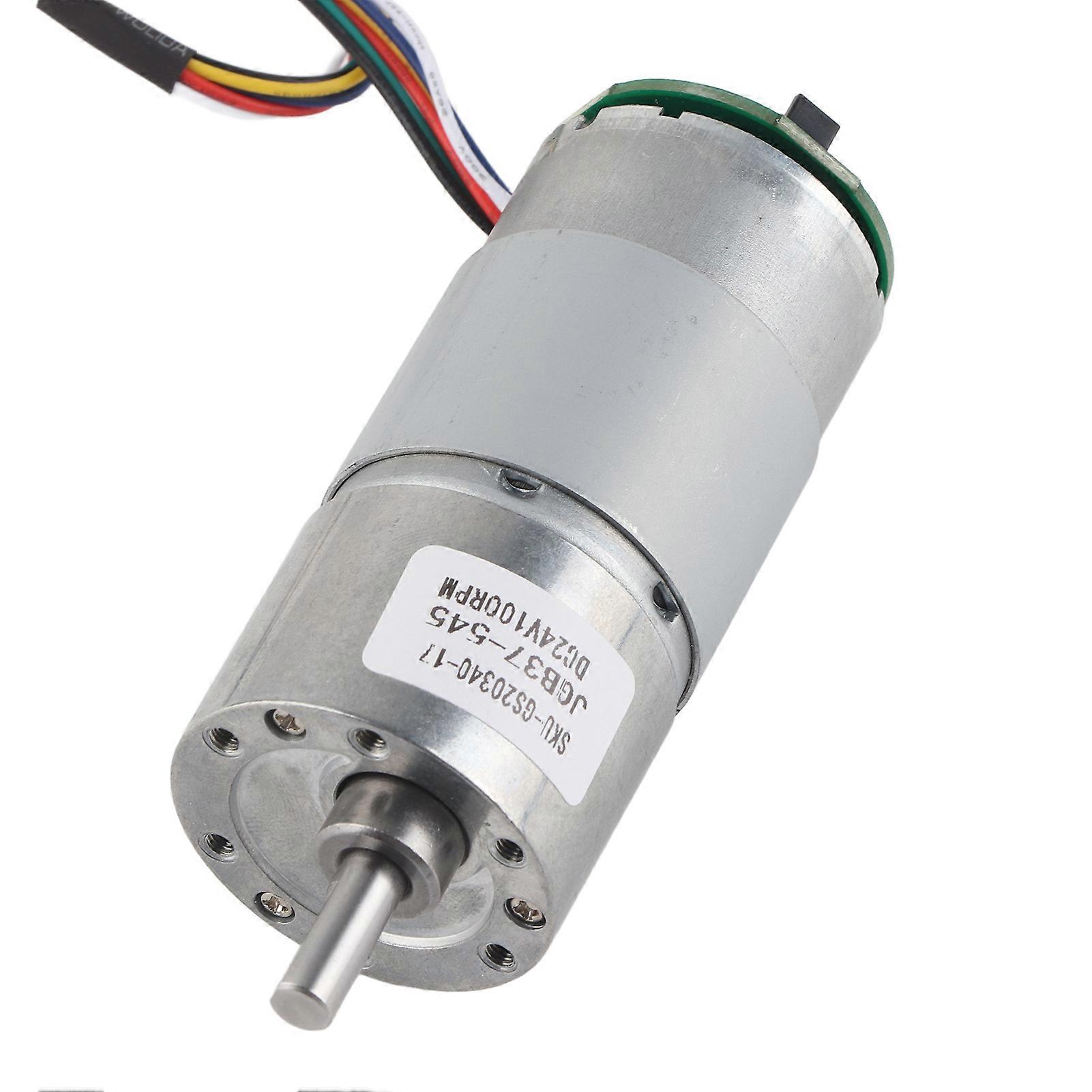 Large Torsion Gear Motor With Encoder 12/24v Power Speed Reduction ...