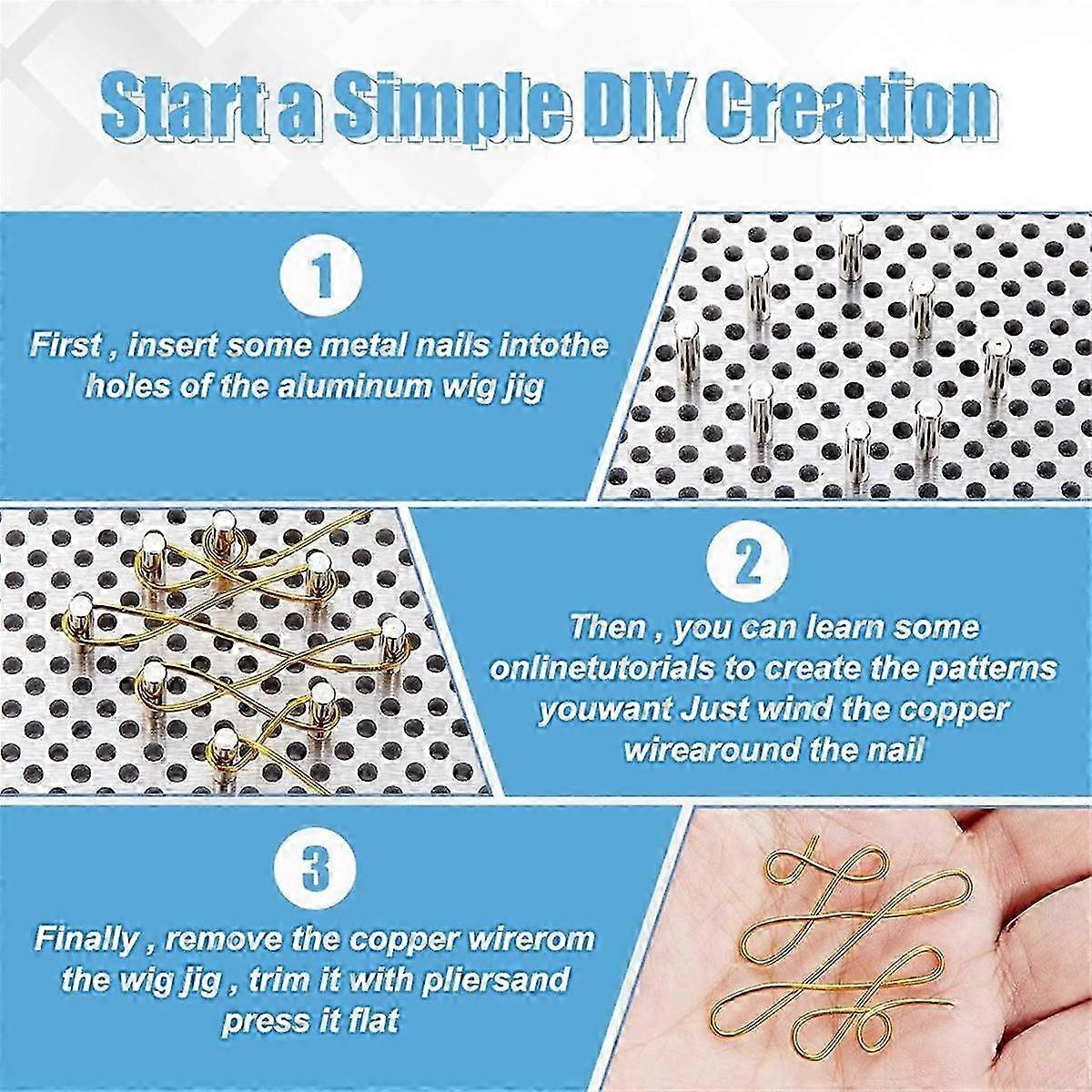 75 Piece Wire Bending Jig Kit, 4.6 X 5.6 Inch Square Jigs for Jewelry ...