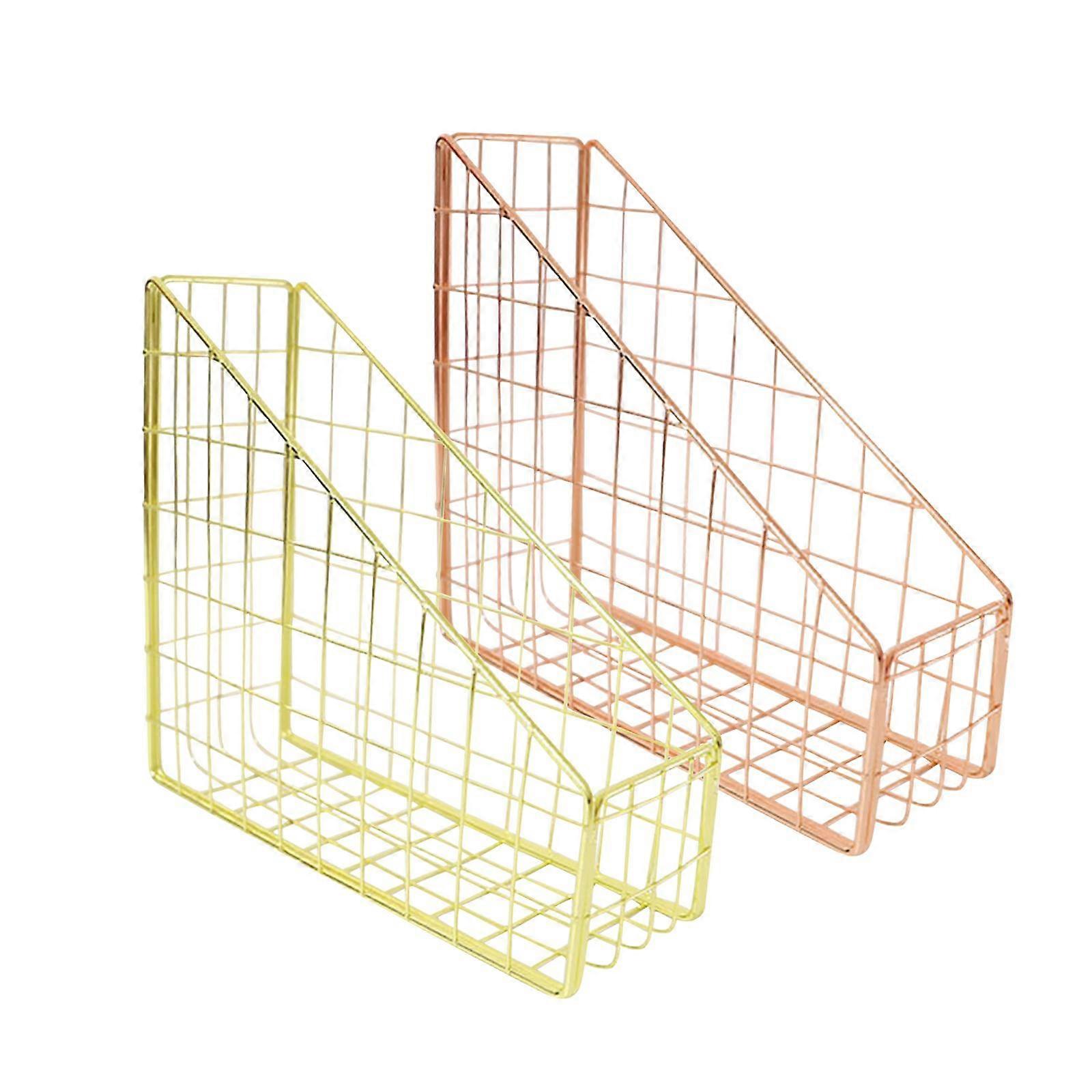 Desktop Magazine File Holder Document Rack Free Standing Metal Wire ...