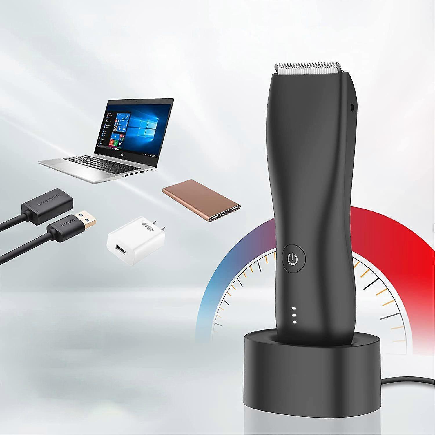 Electric body razor men's shaver, USB charging station, waterproof wet ...