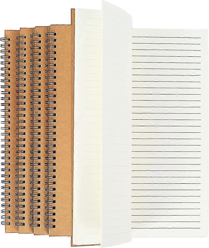 4 Pack A4 Wirebound Notebook, Horizontal Line Paper Notepad, Ruled ...