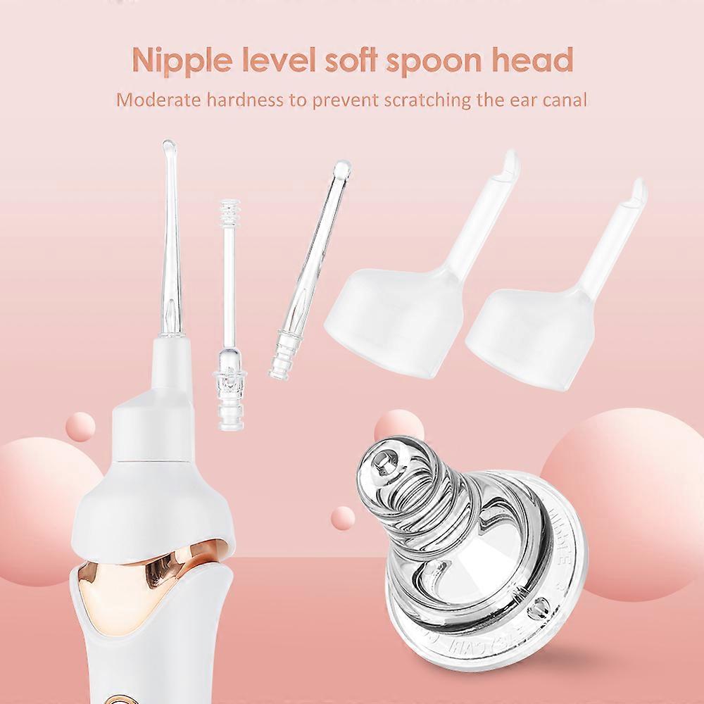 Luminous Electric Suction Ear Spoon Rechargeable Ear Pick LED Light ...