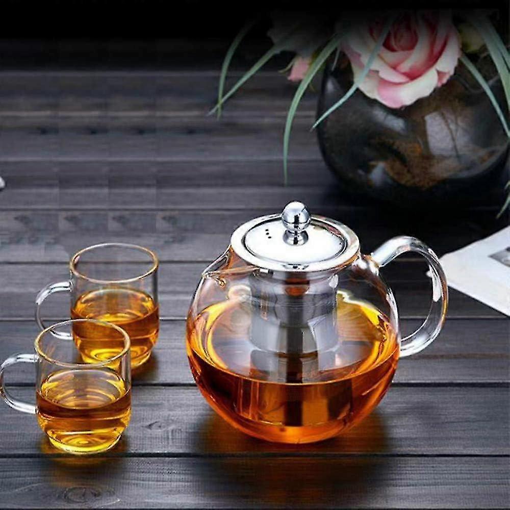 Glass Teapot With Removable Infuser, Safe Kettle, Blooming And Loose ...