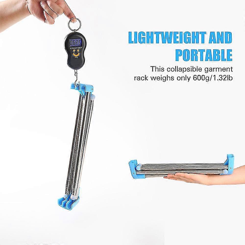 Portable Garment Rack Stainless Steel Foldable Coat Rack Collapsible ...