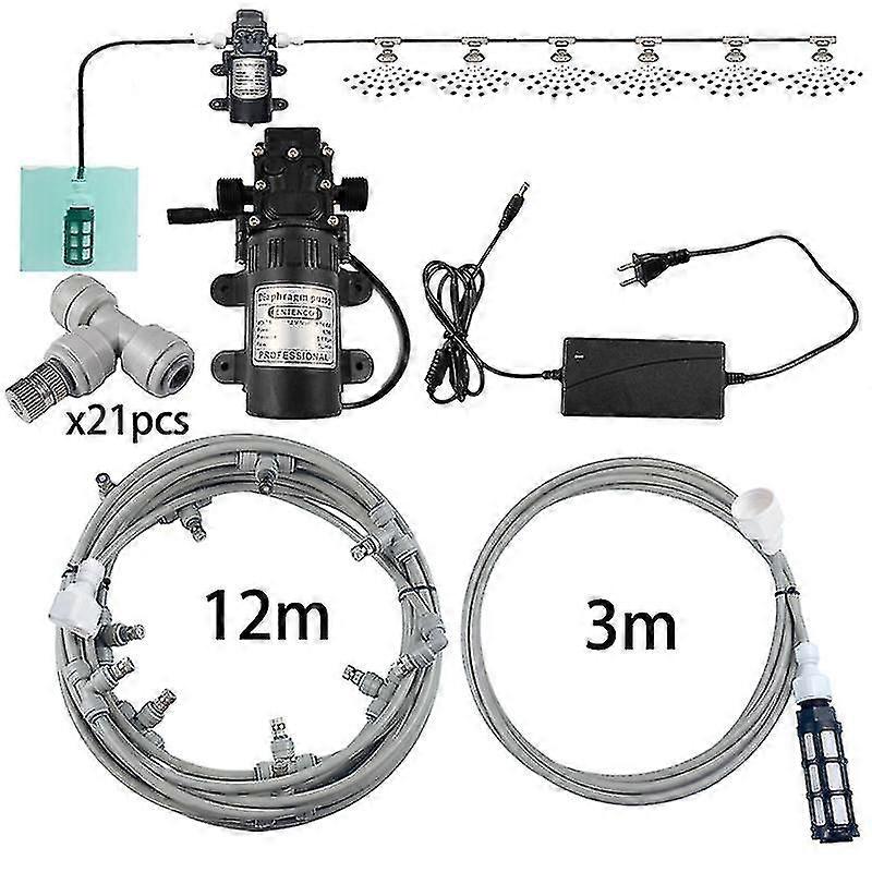 Smart Misting Cooling System Kit 6-18m 6mm Slip Lock Nozzles Quick ...