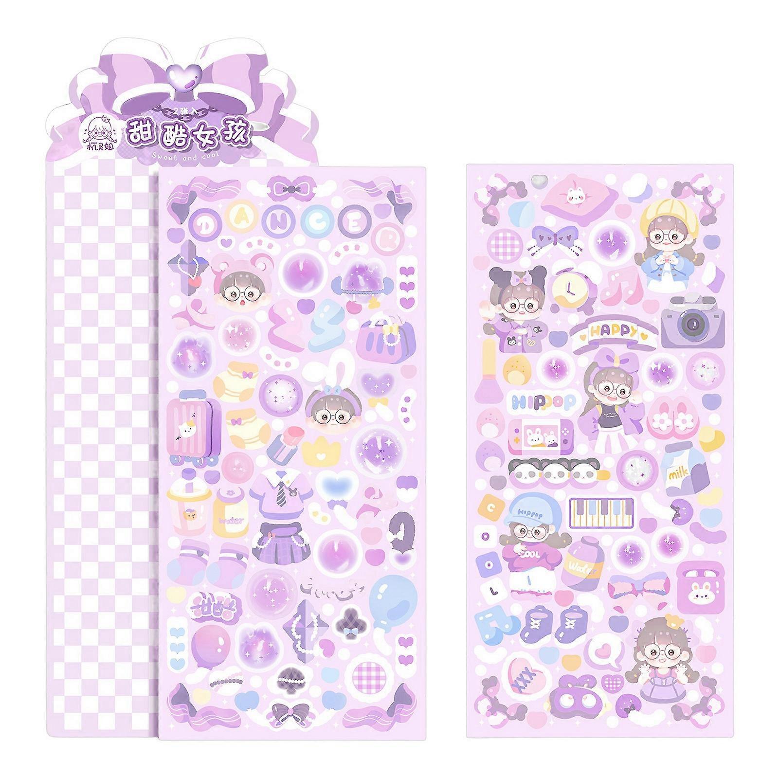 1 Pack DIY Sticker Comes with Die-cutting Cartoon Girl Self-adhesive ...