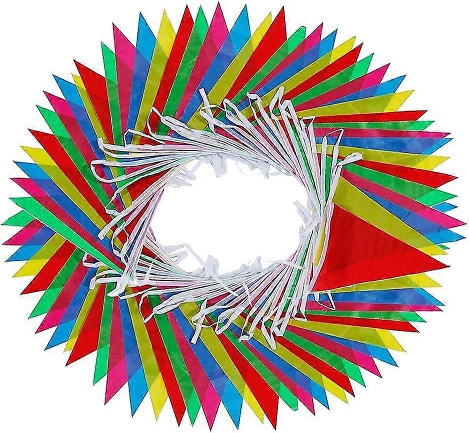 1000ft Multicolor Pennant Banners String Bunting Flag Banner,Nylon ...