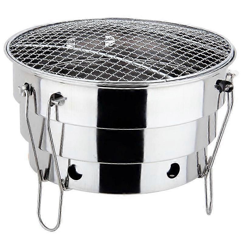 Portable Outdoor BBQ Grill Folding Split Stainless Steel Fire Pit ...