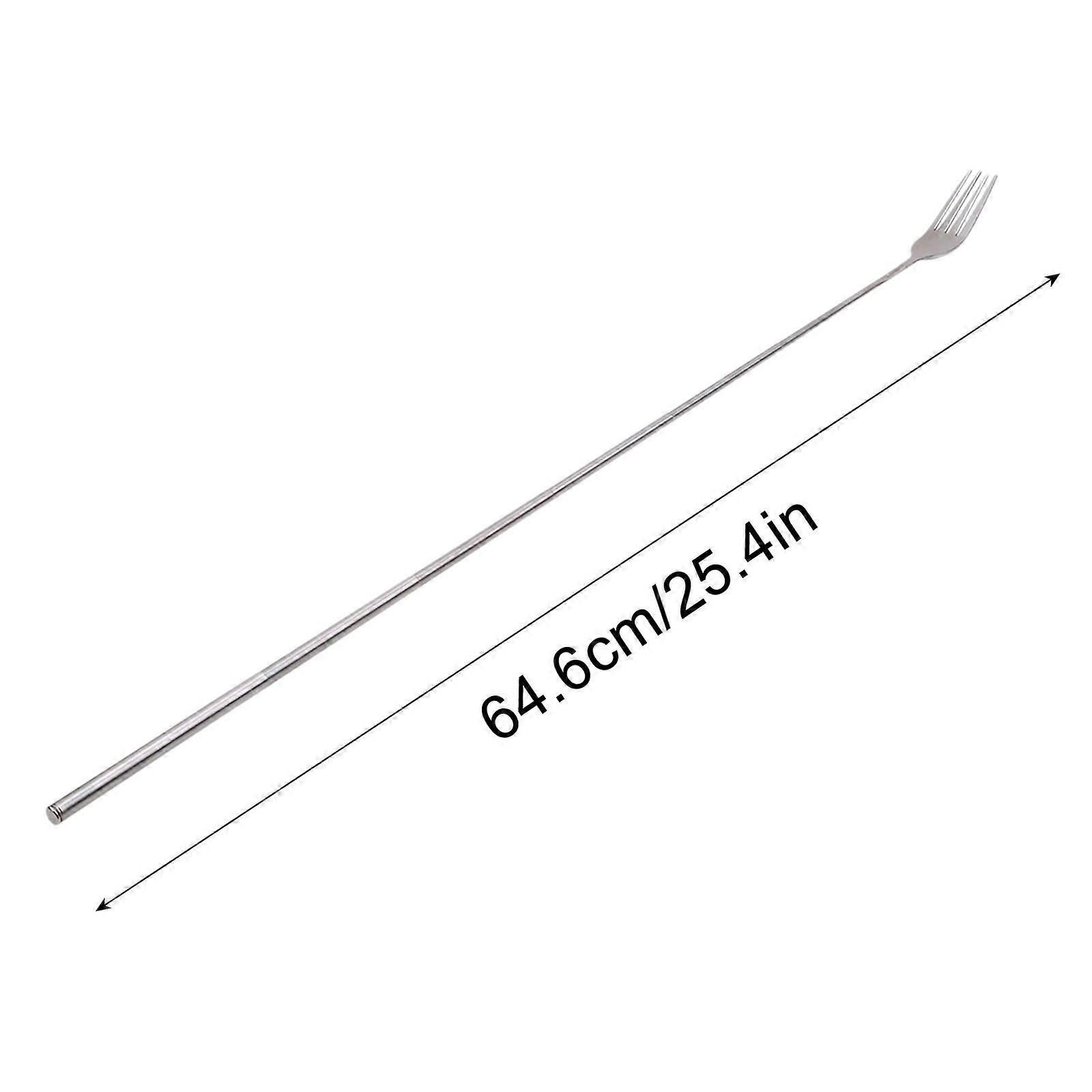 Extendable Long Handle Fork, Stainless Steel Telescopic Long Handle ...
