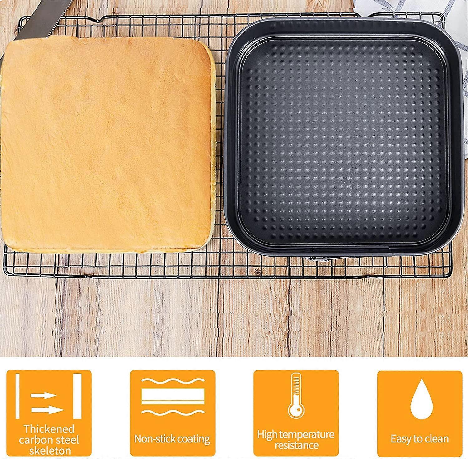 Set of 4 Cake Molds Adjustable Springform Cake Mold Removable Mold Non ...